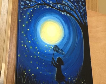 Firefly painting | Etsy