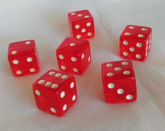 Items similar to Wooden toy folk art dice ... set of two on Etsy