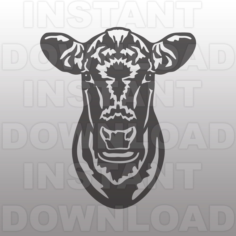 Show Heifer Face SVG FileCow SVG FileShow Life SVG