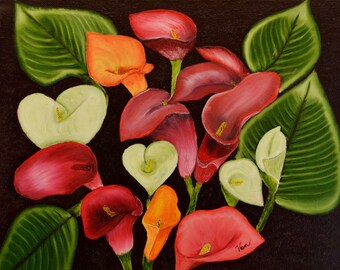 Unique calla lily painting related items | Etsy