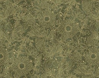 Green toile fabric | Etsy