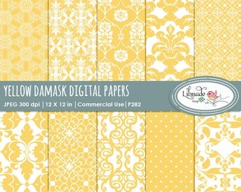 Halloween Paper Damask Digital Download Scrapbook Printable