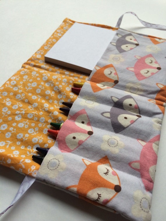 Items similar to Kids coloring case complete with crayons and notepad ...