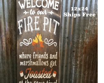Unique fire pit sign related items | Etsy
