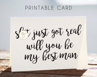 Unique best man card related items | Etsy