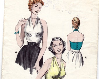 Midriff halter top | Etsy