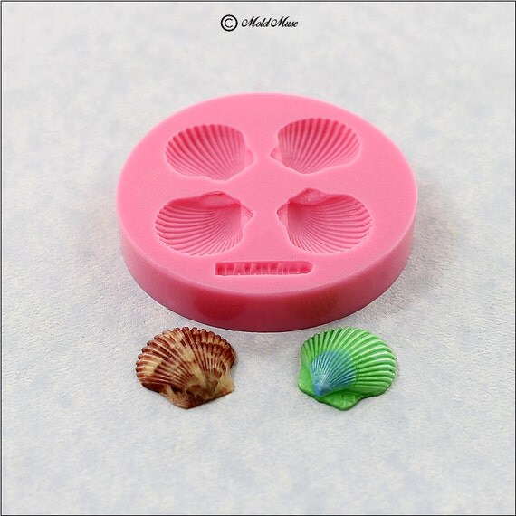 Seashell Silicone Mold Sea Shell resin polymer clay fondant