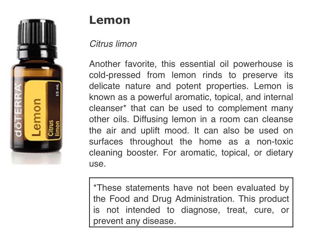 Lemon Doterra Essential oil