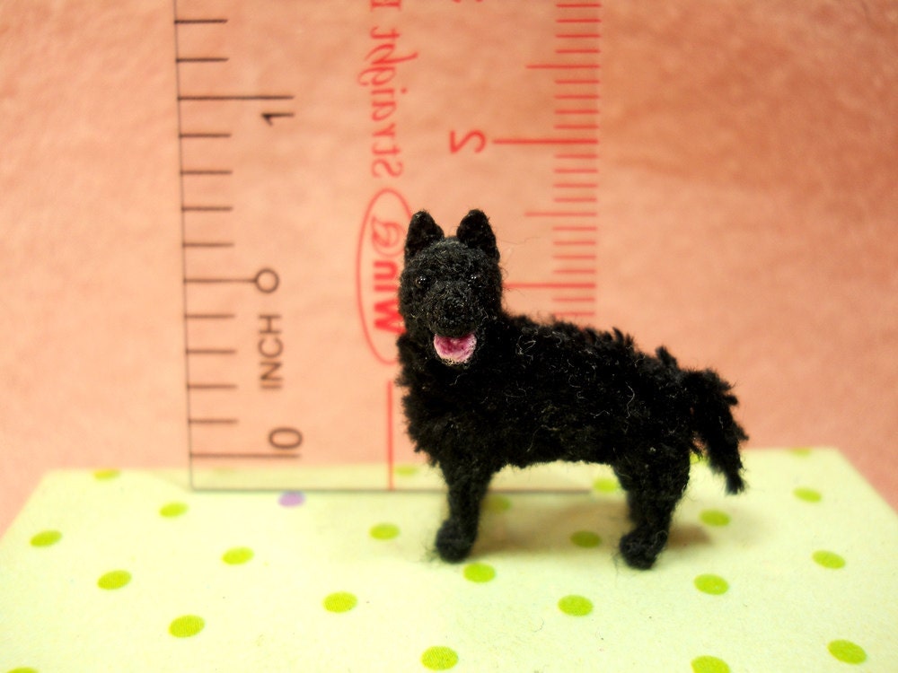 Miniature Schipperke Tiny Crochet Mini Amigurumi Dog Stuff
