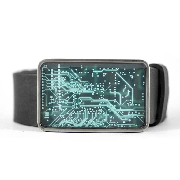 PCB Belt Buckle Circuit Board Belt Buckle Geekery by myBeltBuckle