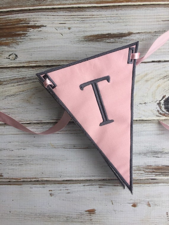 Name banner Embroidered banner Custom banner by BabyBirdsCloset