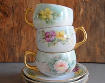 Popular items for yellow tea cup set on Etsy
