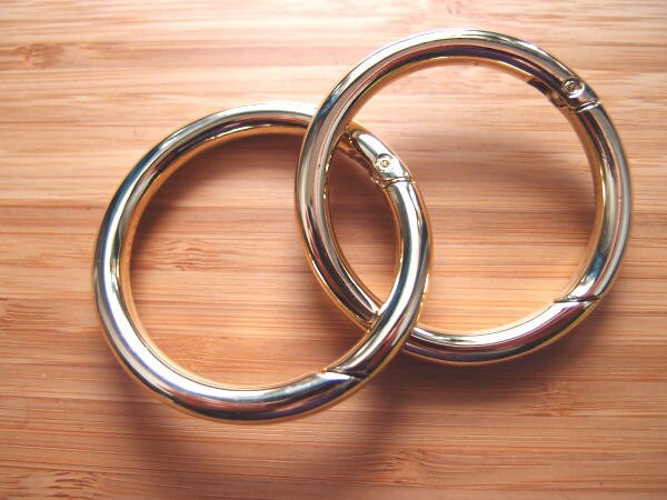 Snap O-Rings Gate Hinged Rings 2 Inch / 50mm Gold