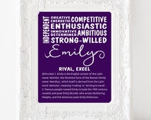 Unique name meaning sign related items | Etsy