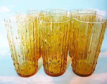 Amber textured glass | Etsy