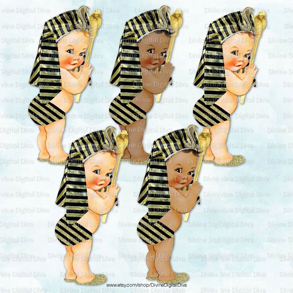 Little Prince Egyptian Pharaoh Black & Gold by DivineDigitalDiva