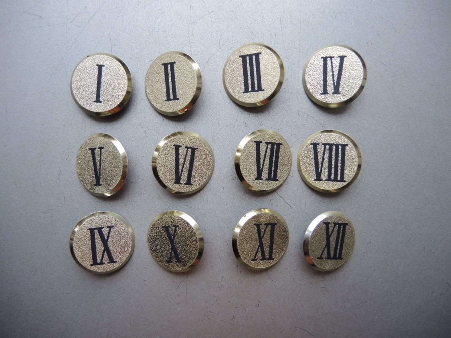 Vintage Set of Clock Numbers 1 12 from one clock / plastic