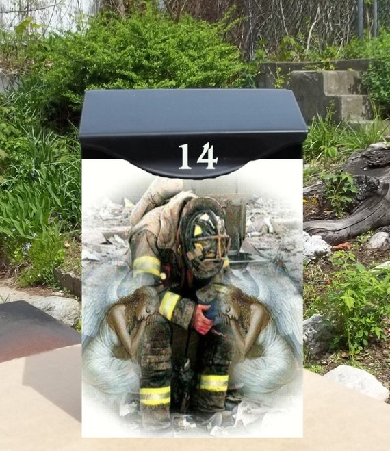 Firefighter-Angels Wall Mounted Mailbox