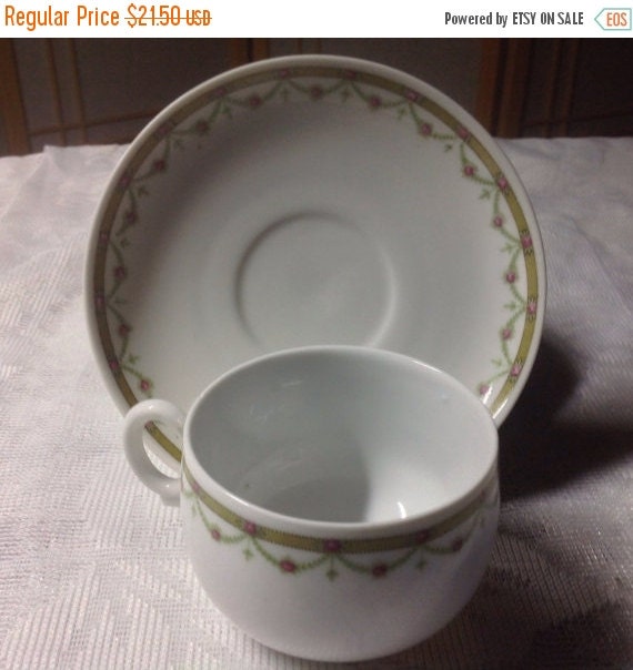 40% OFF SALE Antique Weimar Germany Demitasse / Tea Cup and Saucer Set ...