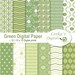 Green Digital Paper Digital Scrapbooking Paper by DigitalWork