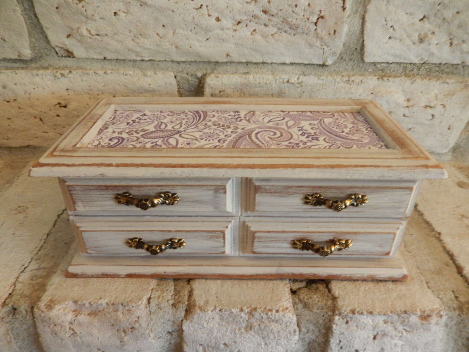 Vintage Jewelry Box – Floral Shabby Chic Box – Jewelry Storage – Haute ...