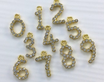 Number charms | Etsy
