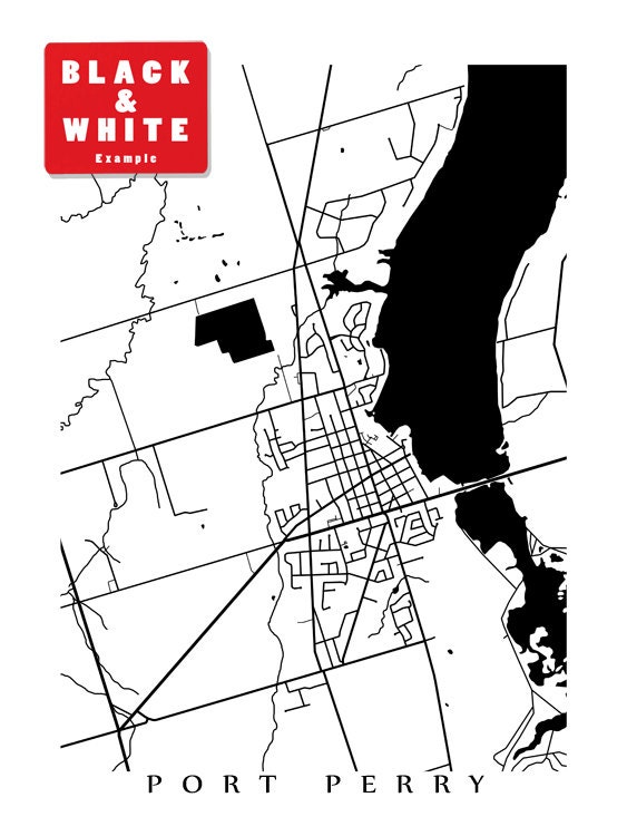 Port Perry Map Print Ontario Poster Art