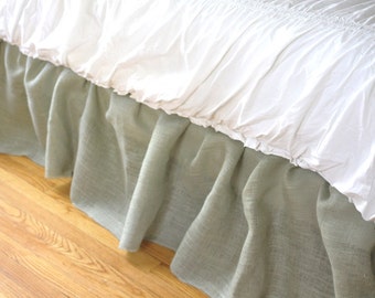 Burlap bed skirt | Etsy