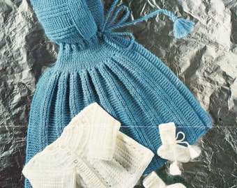 teddy face cardigan baby vintage knitting pattern by Ellisadine