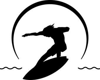 Surf decal | Etsy