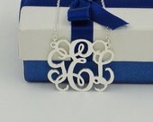 Monogram necklace bar necklace name necklace by MonogramDesigner