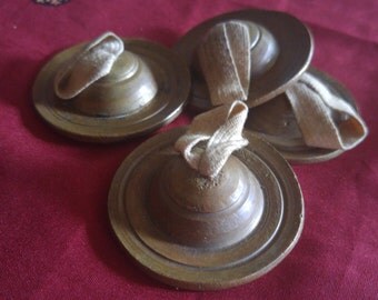 Items similar to Metal Finger Cymbals Clapper Castanets, Belly Dancer ...