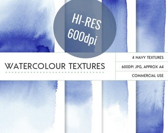 Watercolor Digital Paper navy watercolor painted digital