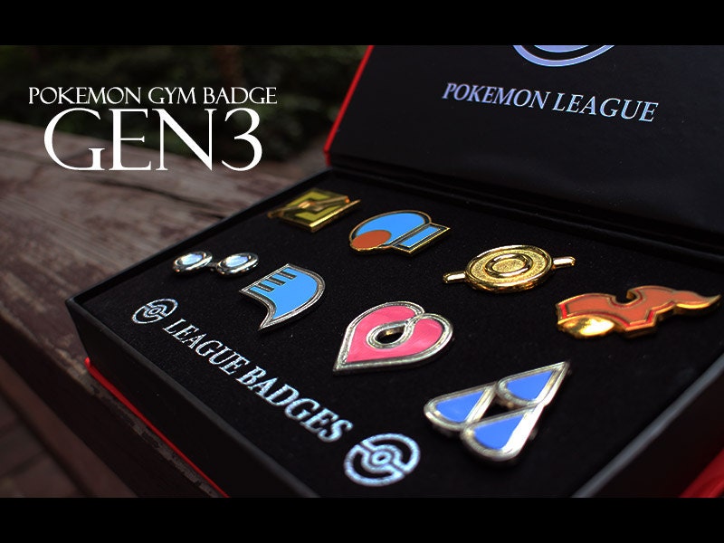 Pokemon GYM Badge collection Gen 3 Hoenn Region
