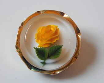 Unique yellow rose pin related items | Etsy