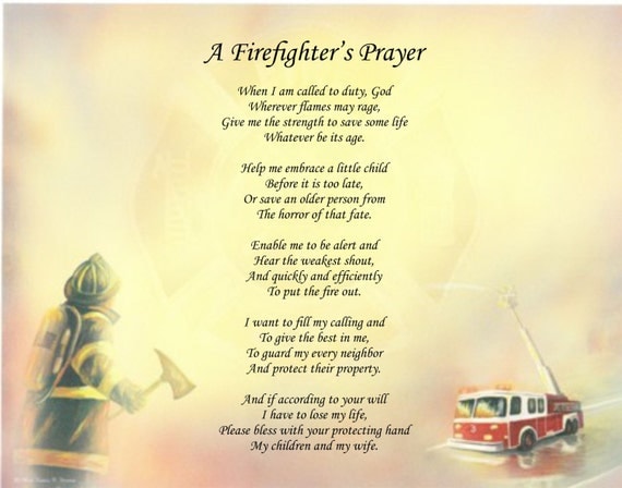 Fireman Prayer A Firefighter's Prayer