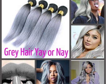 Unique grey hair extension related items | Etsy