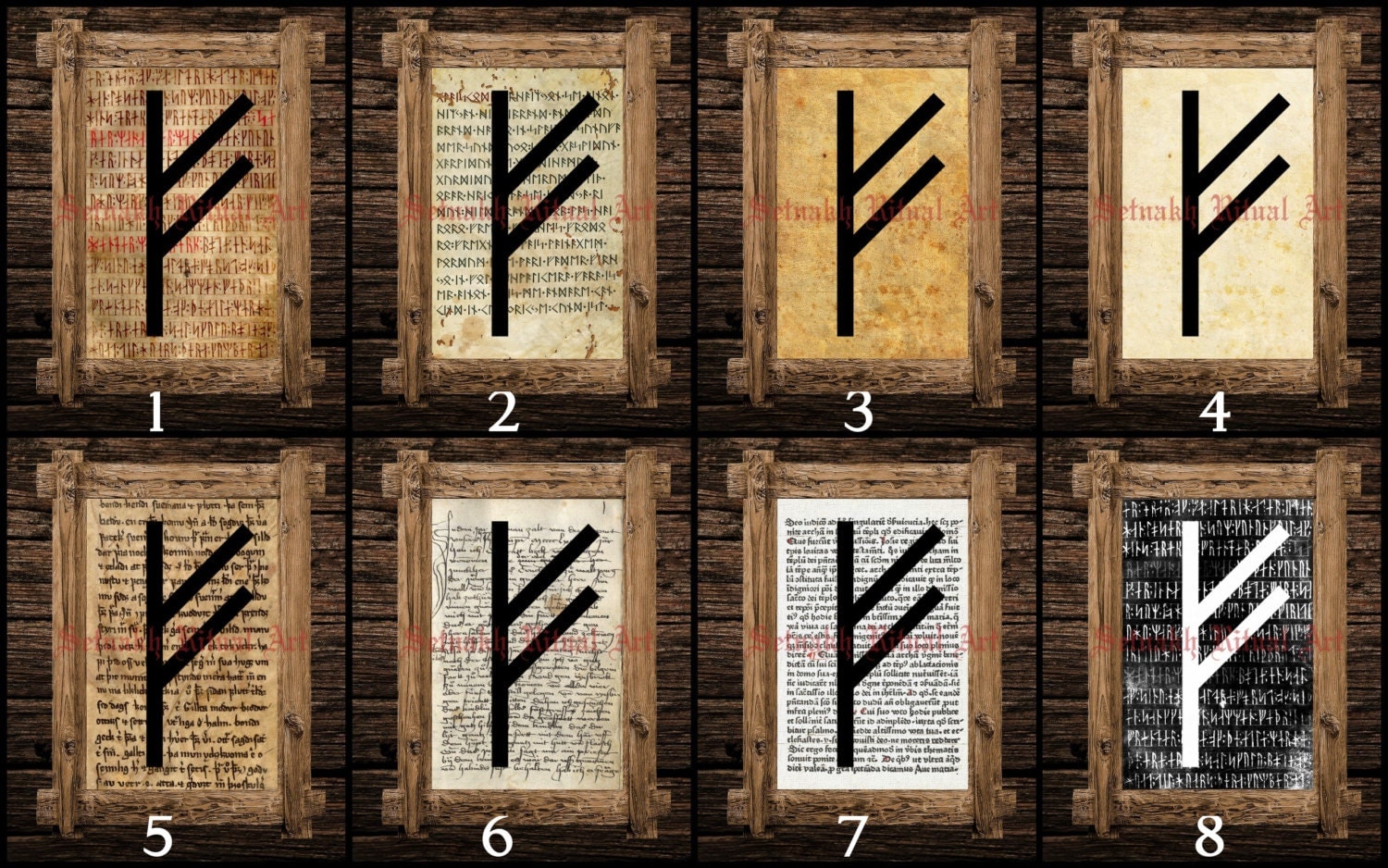 Uruz print rune illustration Elder Futhark art by FraterSetnakh