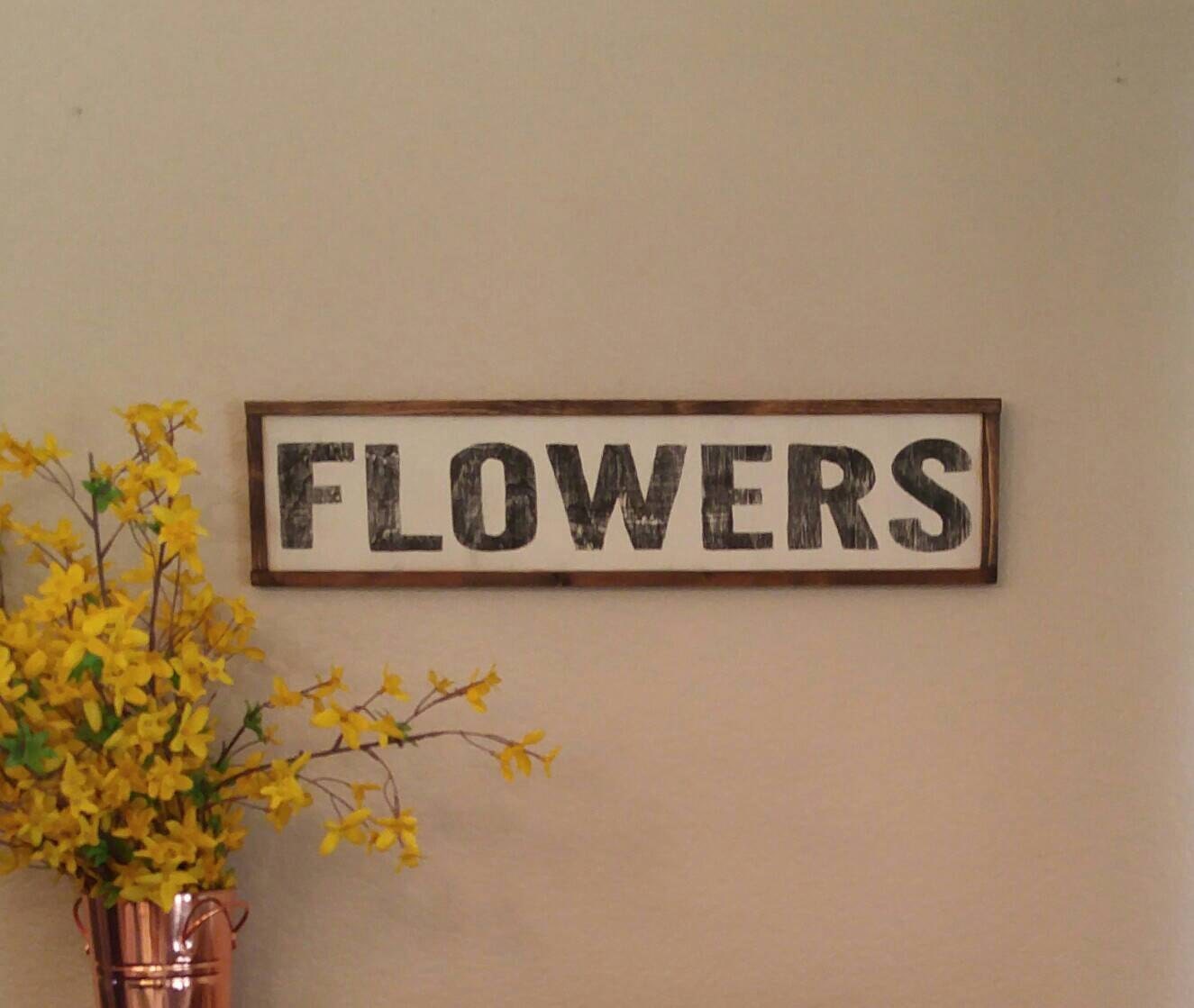 Florist Sign Flowers Sign Perennials Sign Farmhouse Style