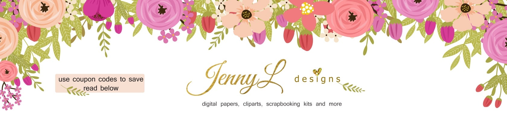 digital papers scrapbooking kits clip arts & by JennyLDesignsShop
