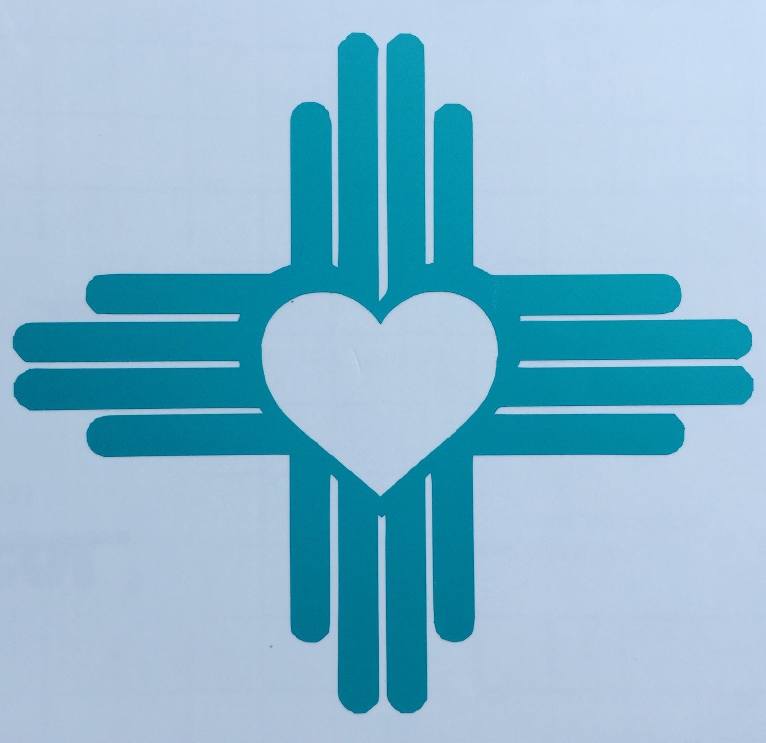 Zia Symbol Heart Vinyl Decal from TheSpinningArrows on Etsy Studio