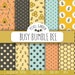Bee Digital Paper. Honeycomb Scrapbook Paper. Bumble Bee
