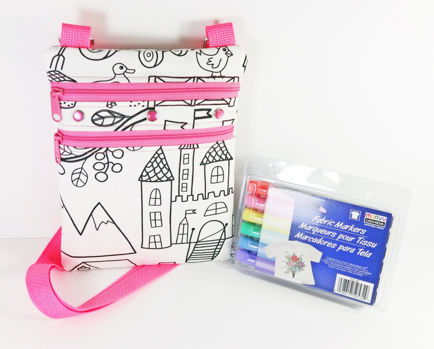 Color Me Bag Coloring Bag Color Your Own Bag Kids by CitySewist