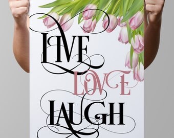 Unique live laugh love hope related items | Etsy