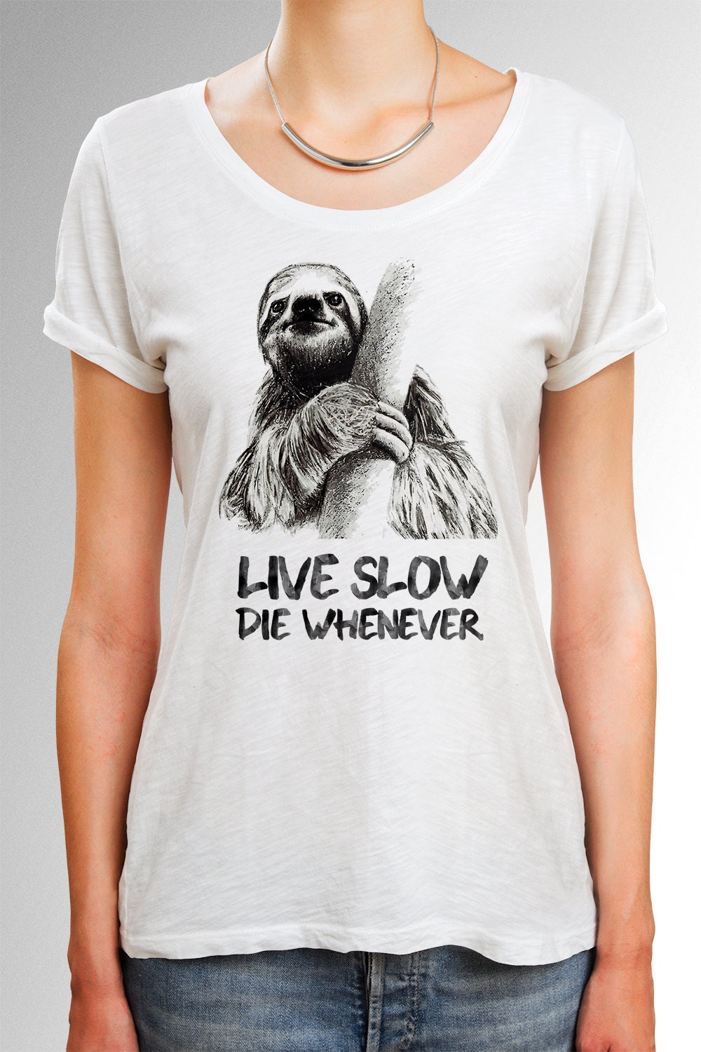 Sloth shirt Funny Women and Men shirt Funny sloth t by quoteshirt
