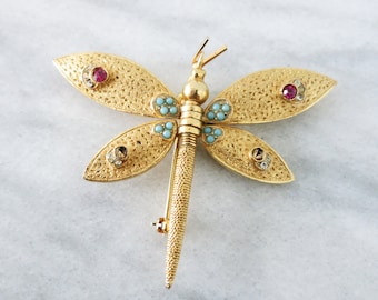 Dragonfly brooch | Etsy