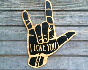 Sign language art | Etsy