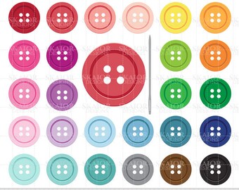 Unique buttons clip art related items | Etsy