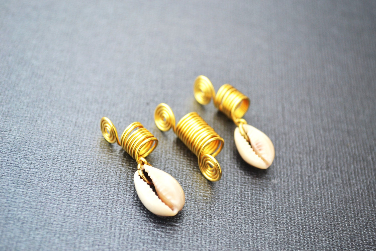 Gold Loc Jewelry Cowrie Shell Dreadlock Jewelry Dread Bead