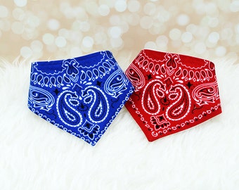 Red and blue bandana | Etsy